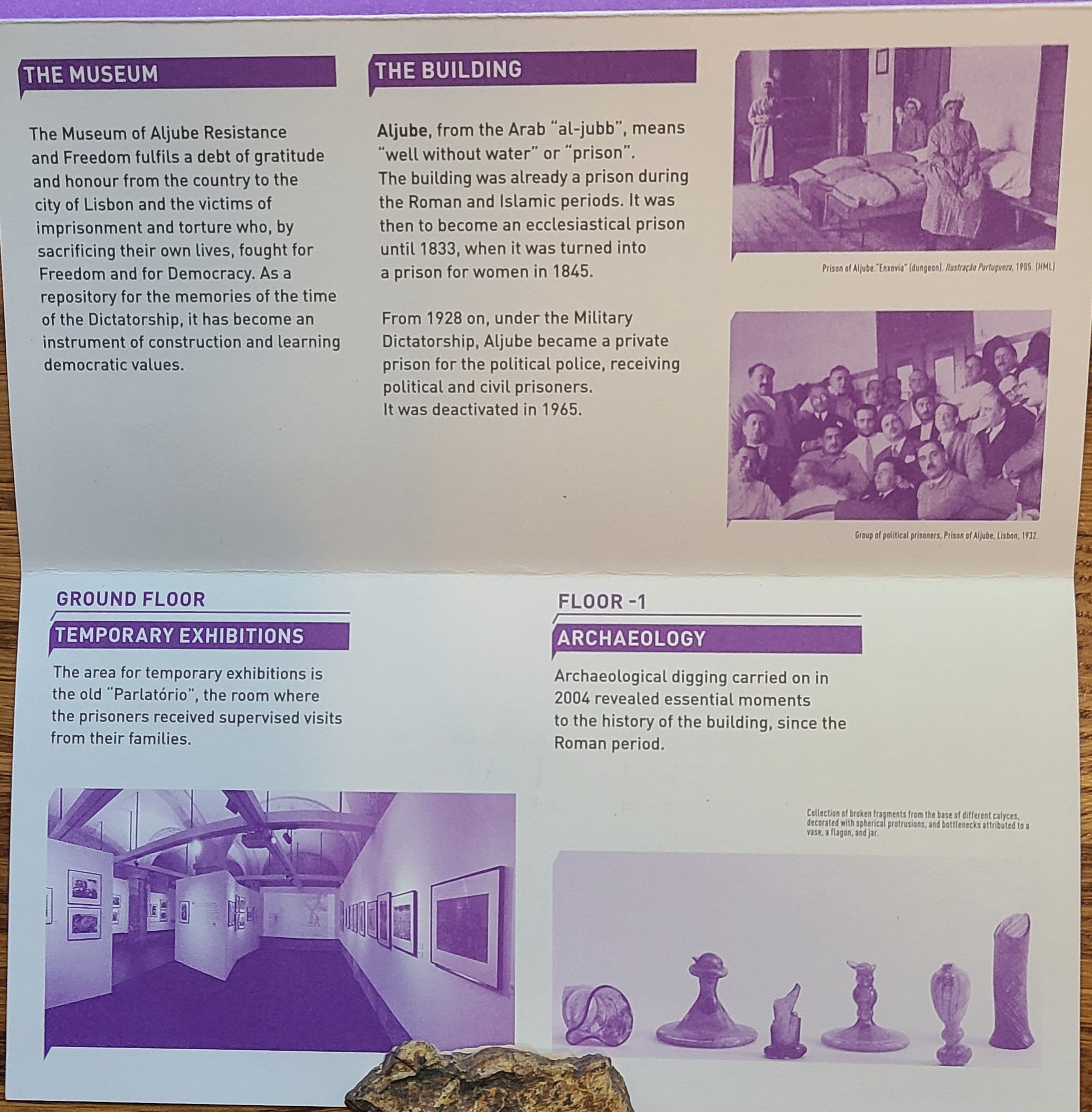 Aljube Museum Pamphlet - Sixty Inches From Center